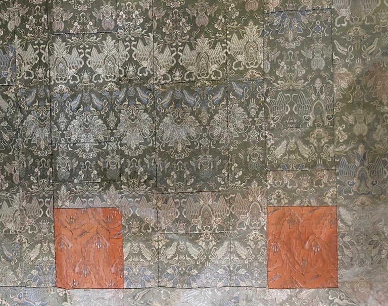 Antique Japanese Brocade Monk's Robe Kesa Meiji Period For Sale at 1stDibs