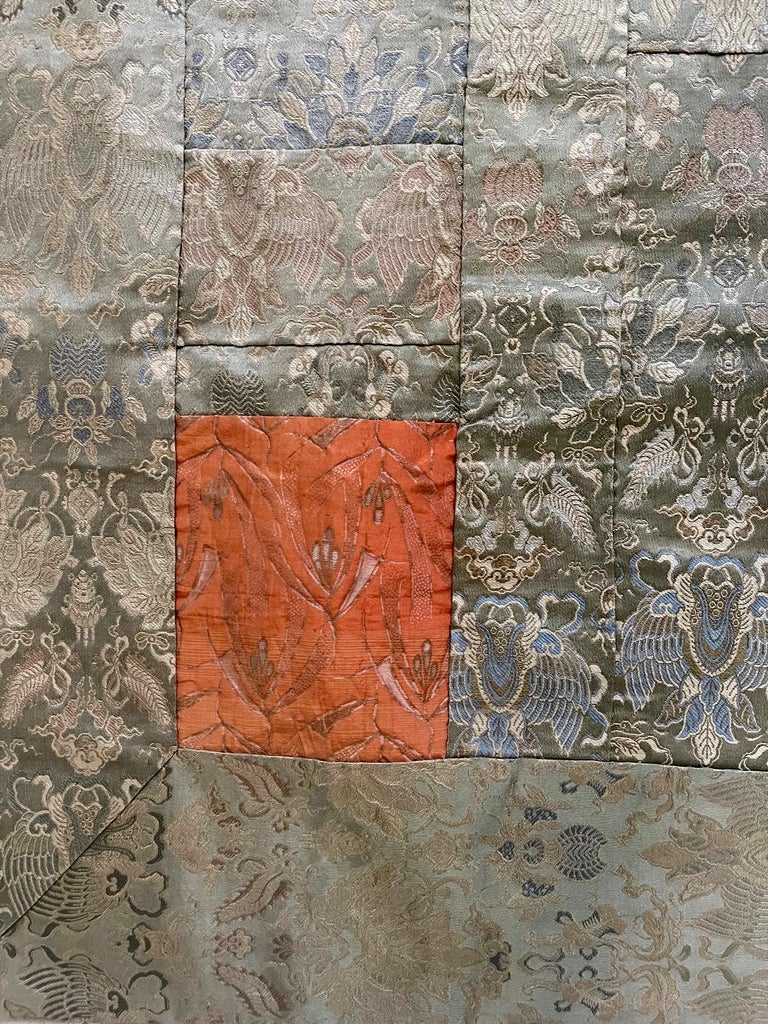 Antique Japanese Brocade Monk's Robe Kesa Meiji Period For Sale at 1stDibs