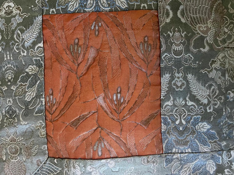 Antique Japanese Brocade Monk's Robe Kesa Meiji Period For Sale at 1stDibs