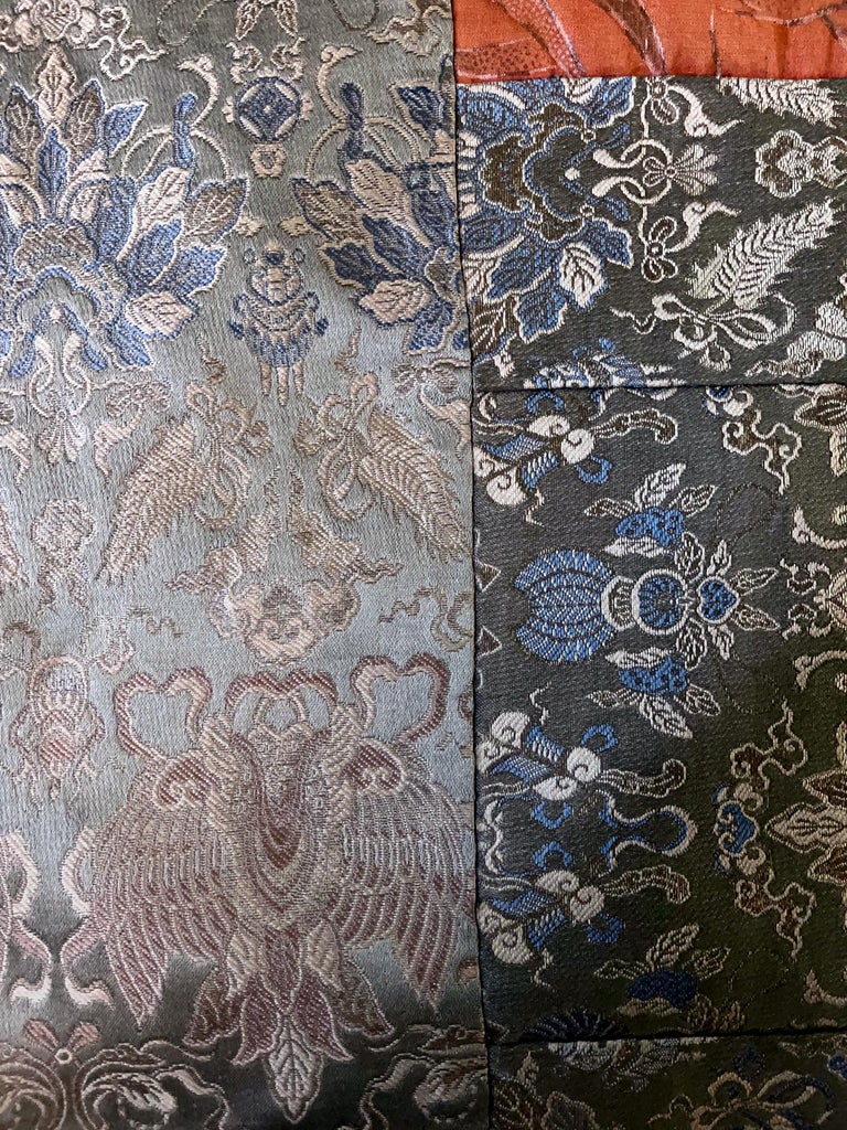 Antique Japanese Brocade Monk's Robe Kesa Meiji Period For Sale at 1stDibs