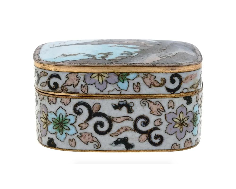 Antique Japanese Cloisonne Enamel Casket Box at 1stDibs