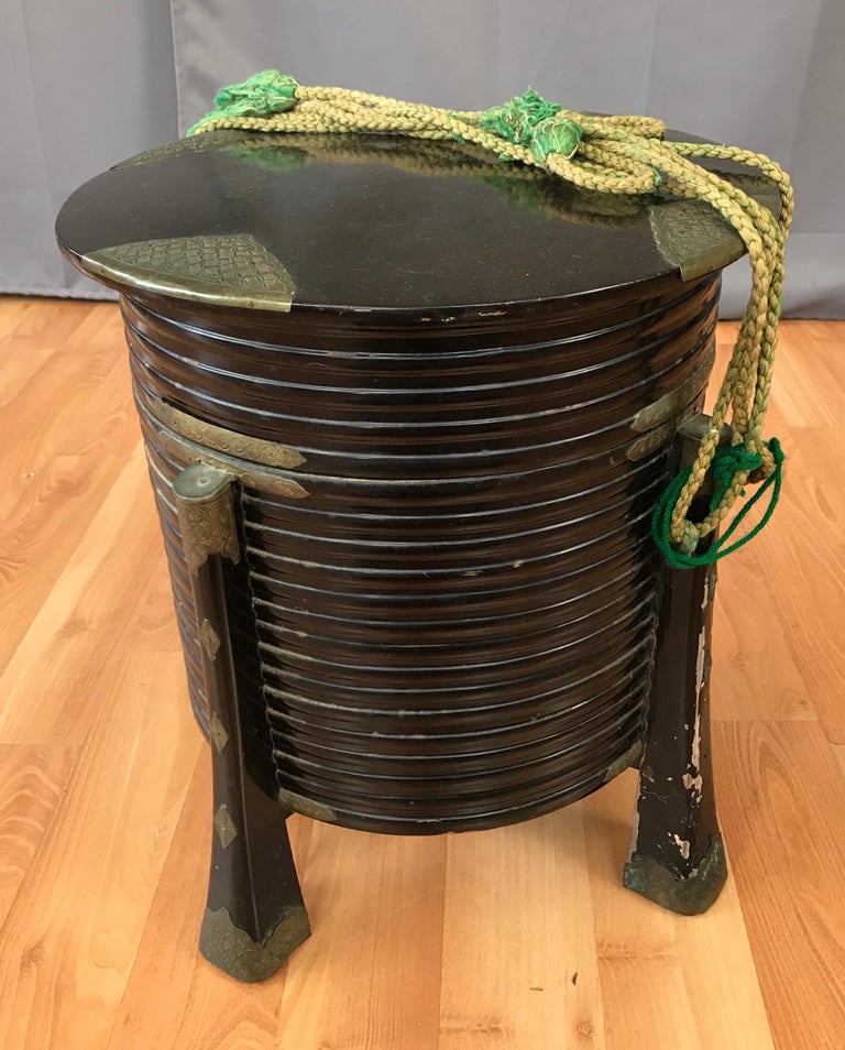 Antique Japanese Edo Period “Hakko Bako” Lacquer Samurai Box "B" For ...