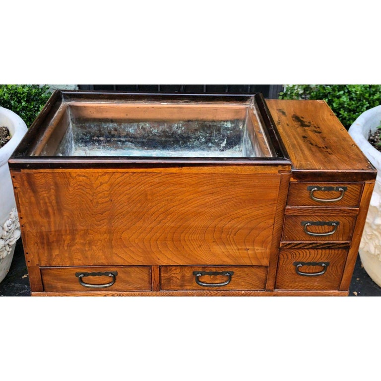 Antique Japanese Five Drawer Copper Lined Hibachi, circa 1870 For Sale ...