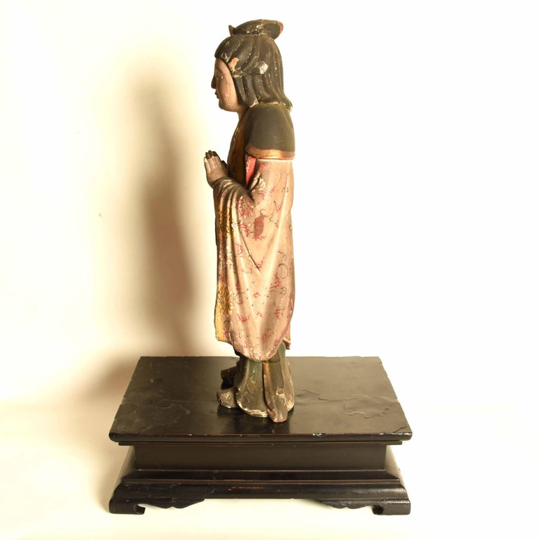 Antique Japanese Gilded Statue of a Shinto God, Momoyama Period For ...