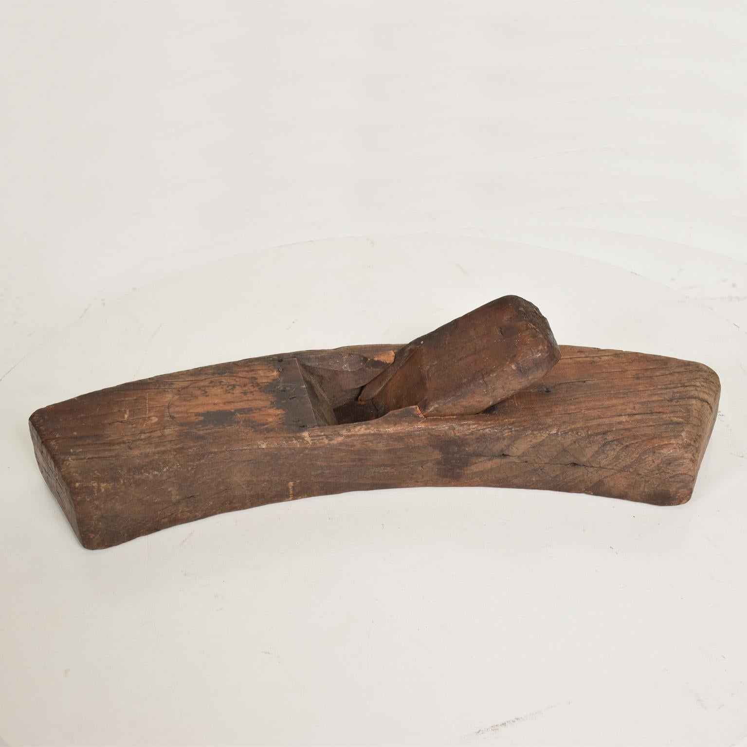 Antique Japanese Hand Wood Planner Curved Carpenter Tool For Sale at ...