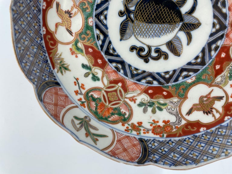 Antique Japanese Imari Ware Plate Peach, 1960s For Sale at 1stDibs