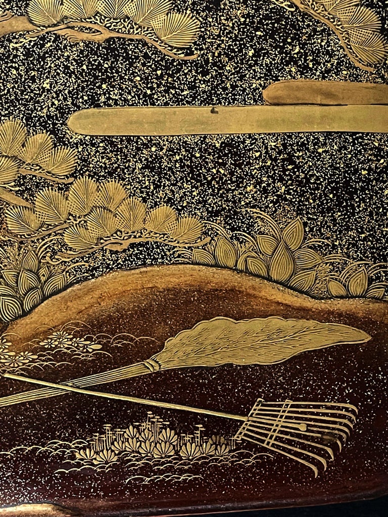 Antique Japanese Ink Stone Maki-e Lacquer Box Suzuribako at 1stDibs