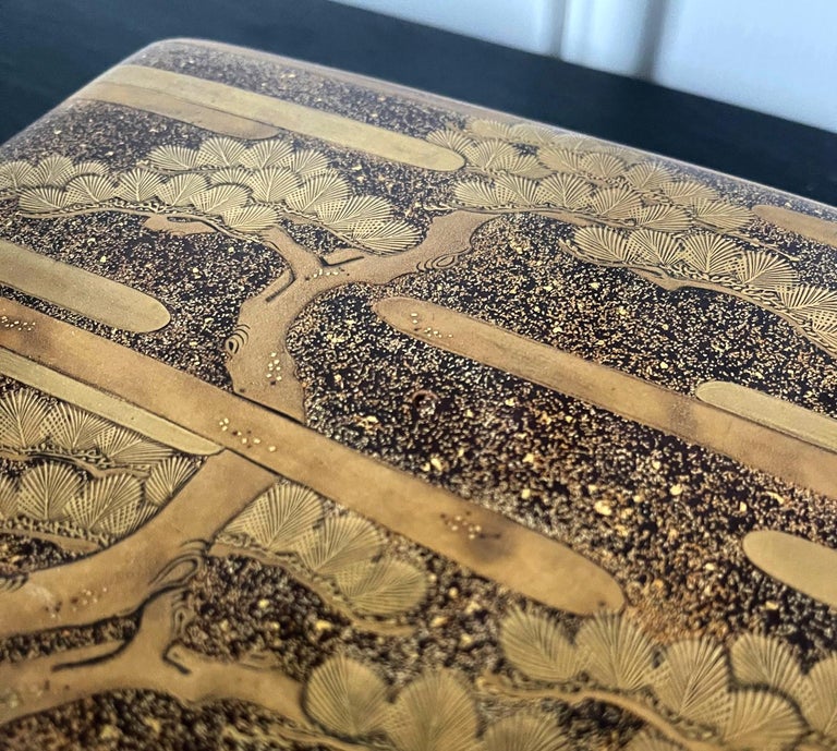 Antique Japanese Ink Stone Maki-e Lacquer Box Suzuribako at 1stDibs