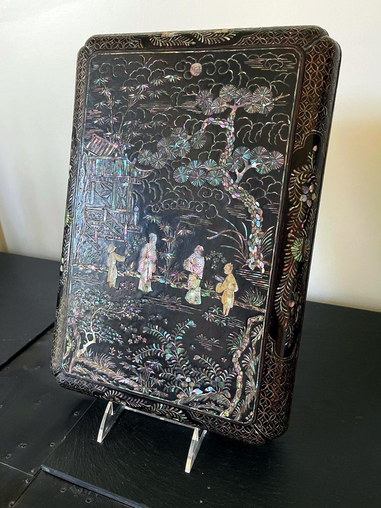 Antique Japanese Lacquer and Inlay Box from Ryukyu Island For Sale at ...