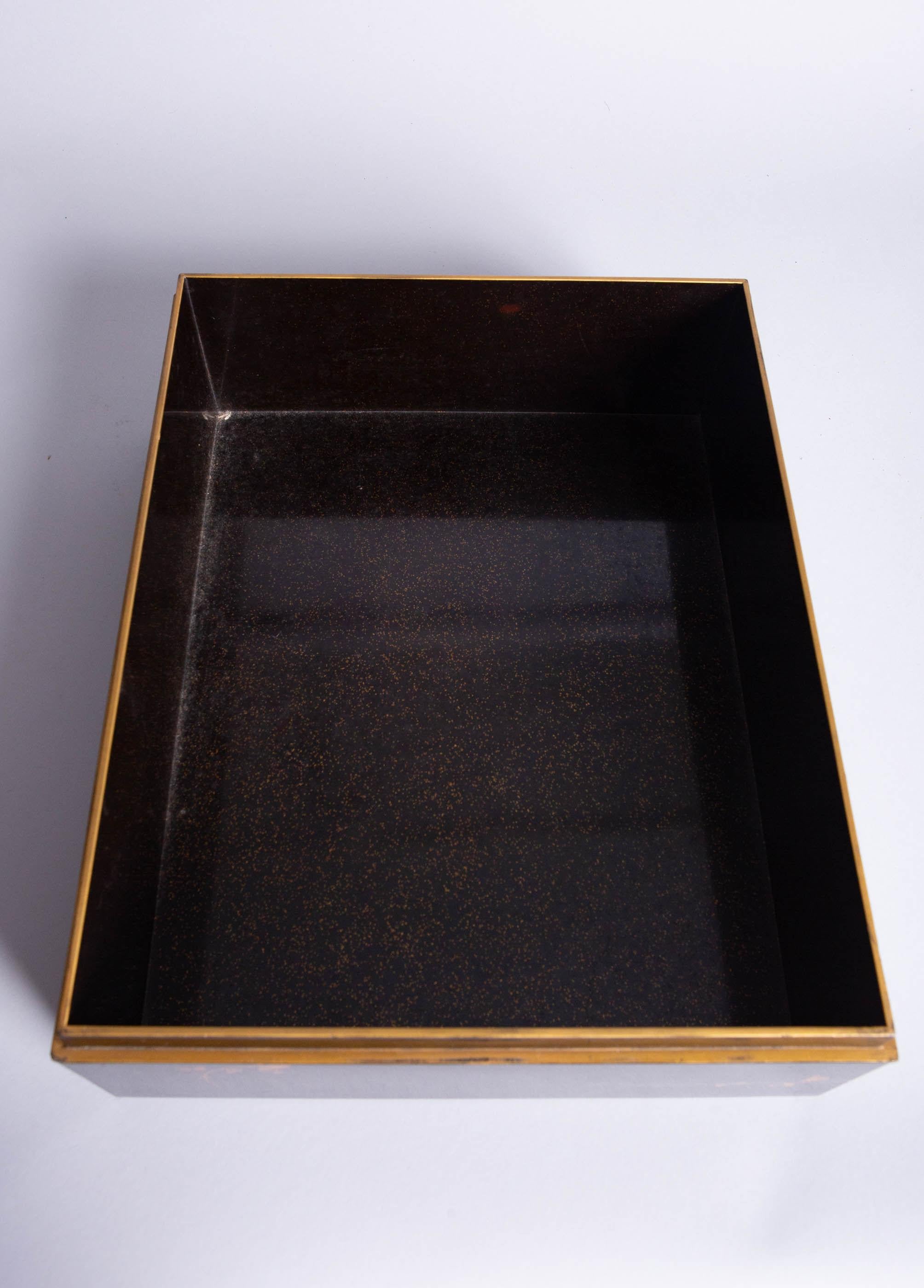 Antique Japanese Lacquer Box with Plumb, Bamboo, and Pine at 1stDibs ...