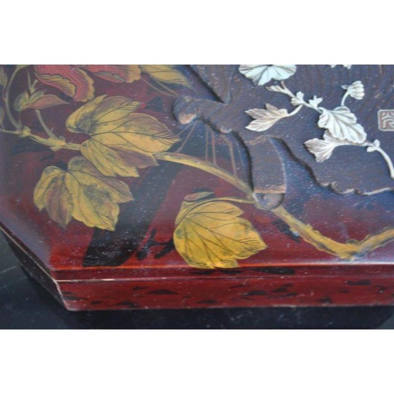 Antique Japanese Lacquer Jewelry Box Towards the End of the 19th ...