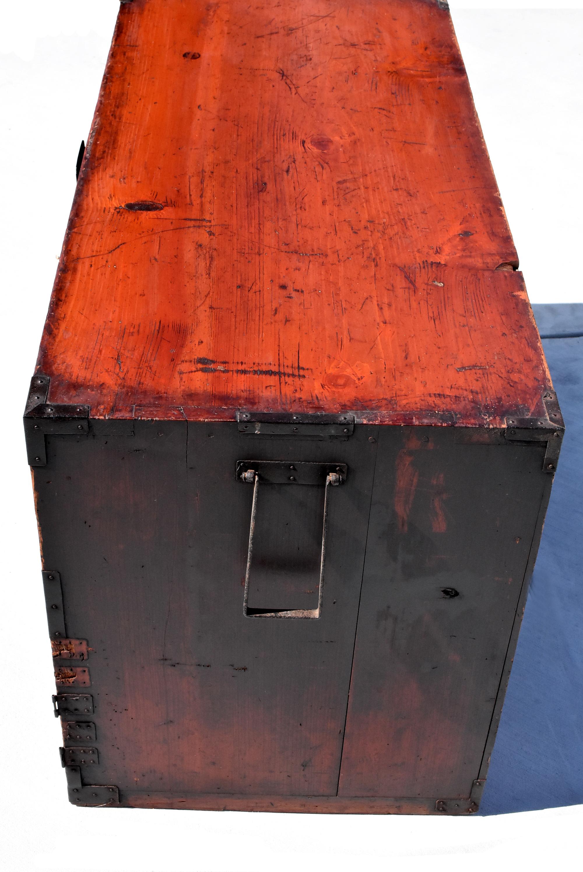 Antique Japanese Low Tansu Chest with Iron Pulls at 1stDibs | antique ...