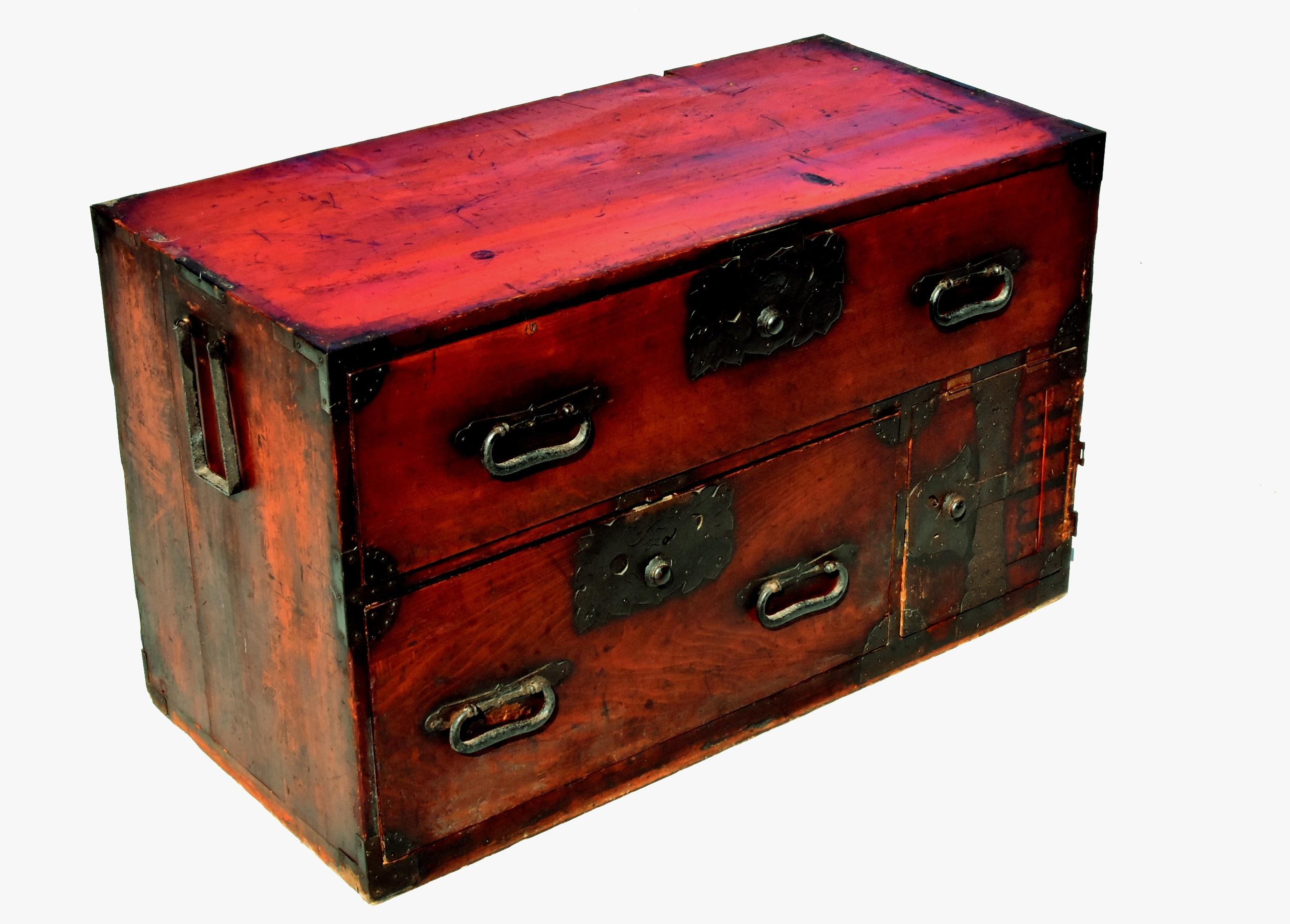 Antique Japanese Low Tansu Chest with Iron Pulls at 1stDibs | antique ...