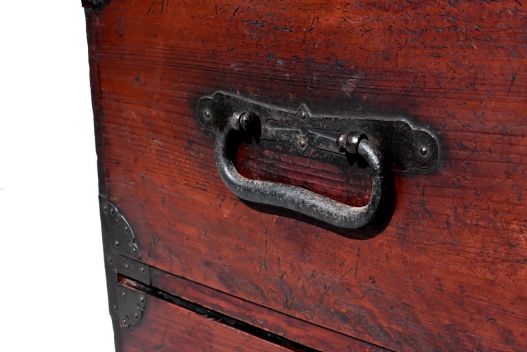 Antique Japanese Low Tansu Chest with Iron Pulls at 1stDibs | antique ...