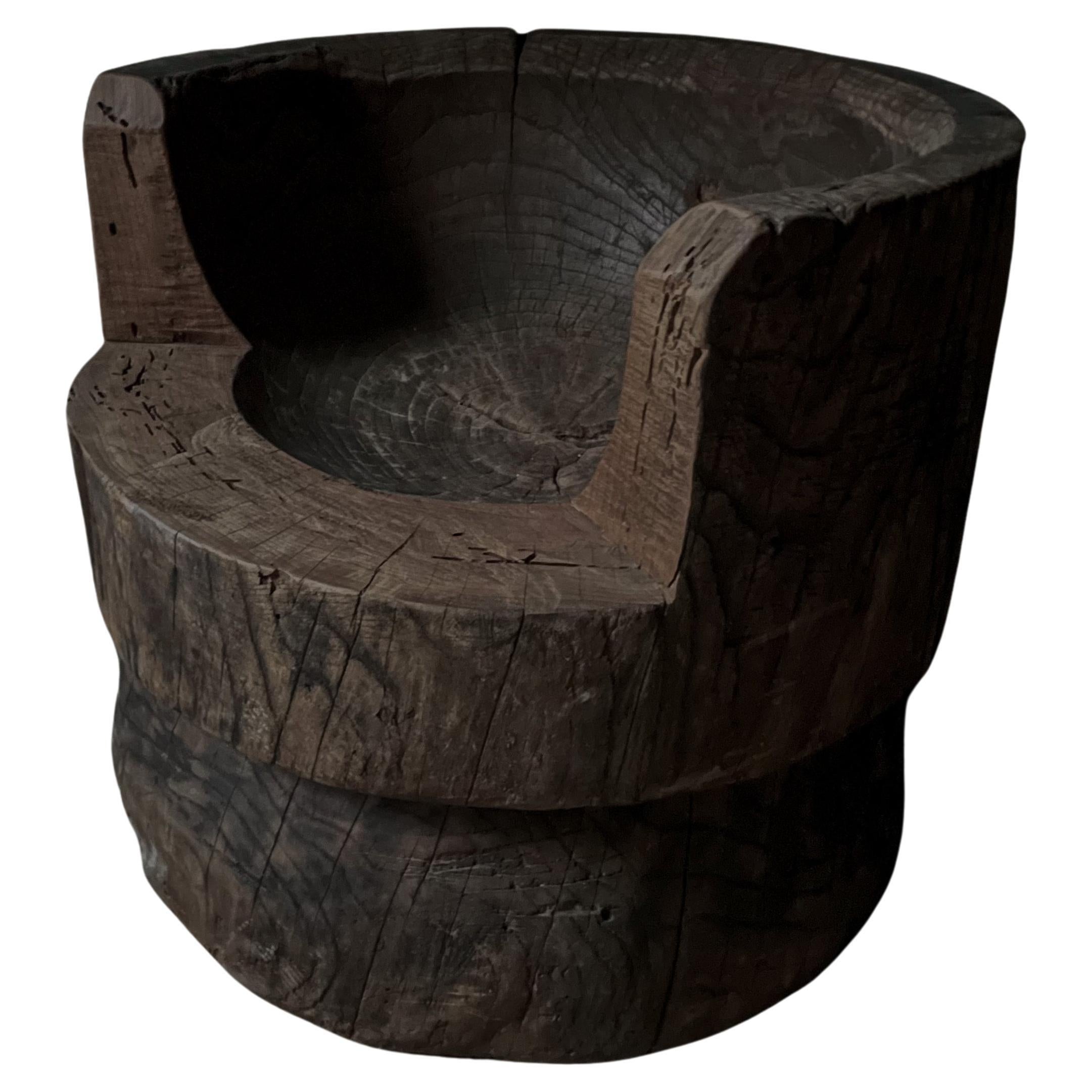 Antique Japanese Low Usu Chair For Sale at 1stDibs