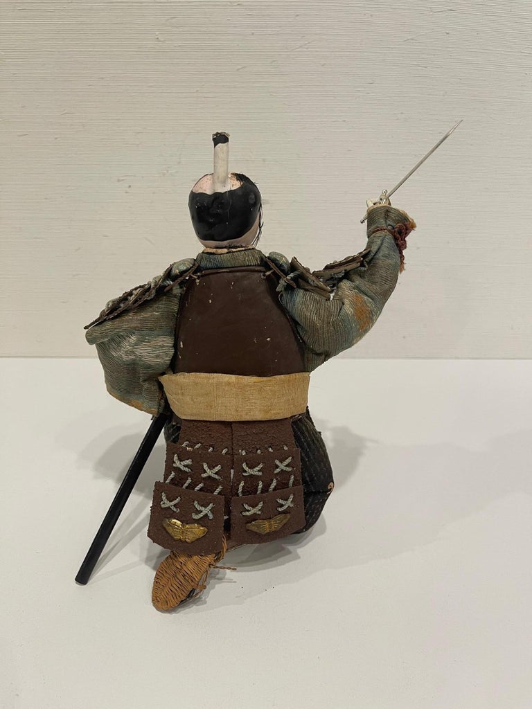 Antique Japanese Meiji Period Kneeling Samurai Warrior, Circa 1870-1880 ...