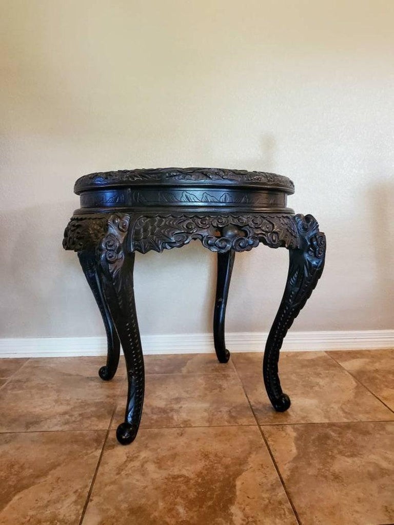 Antique Japanese Meiji Period Elaborate Flying Dragon Table For Sale at ...