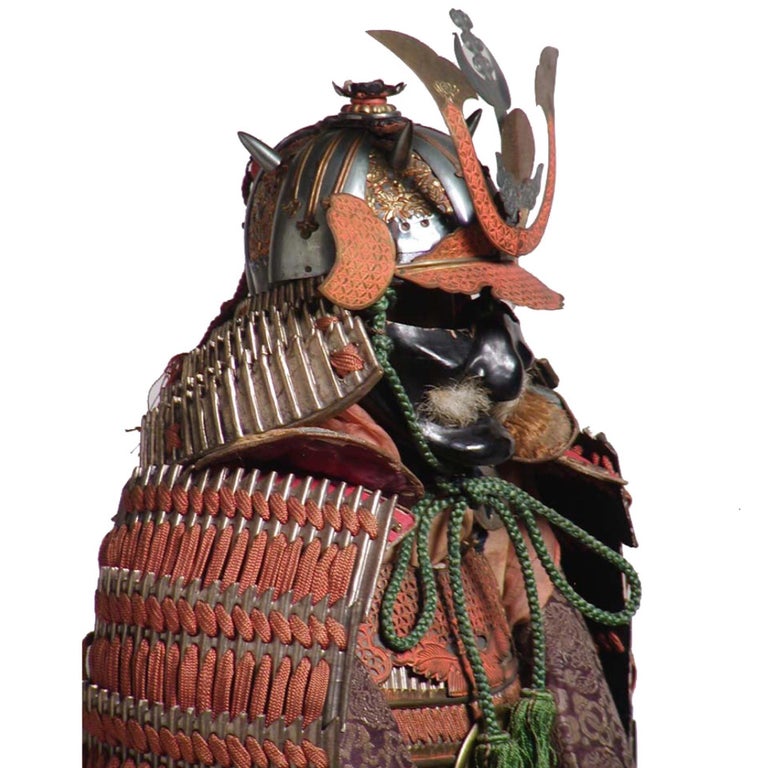 Antique Japanese Miniature Model of a Suit of Armor For Sale at 1stDibs