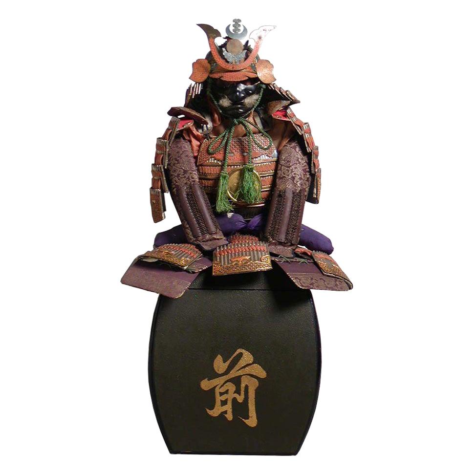 Antique Japanese Miniature Model of a Suit of Armor For Sale at 1stDibs
