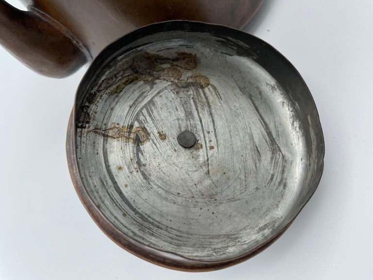 Antique Japanese Pitcher 'Yakan' with Copper 1920s for Tea Ceremony For ...