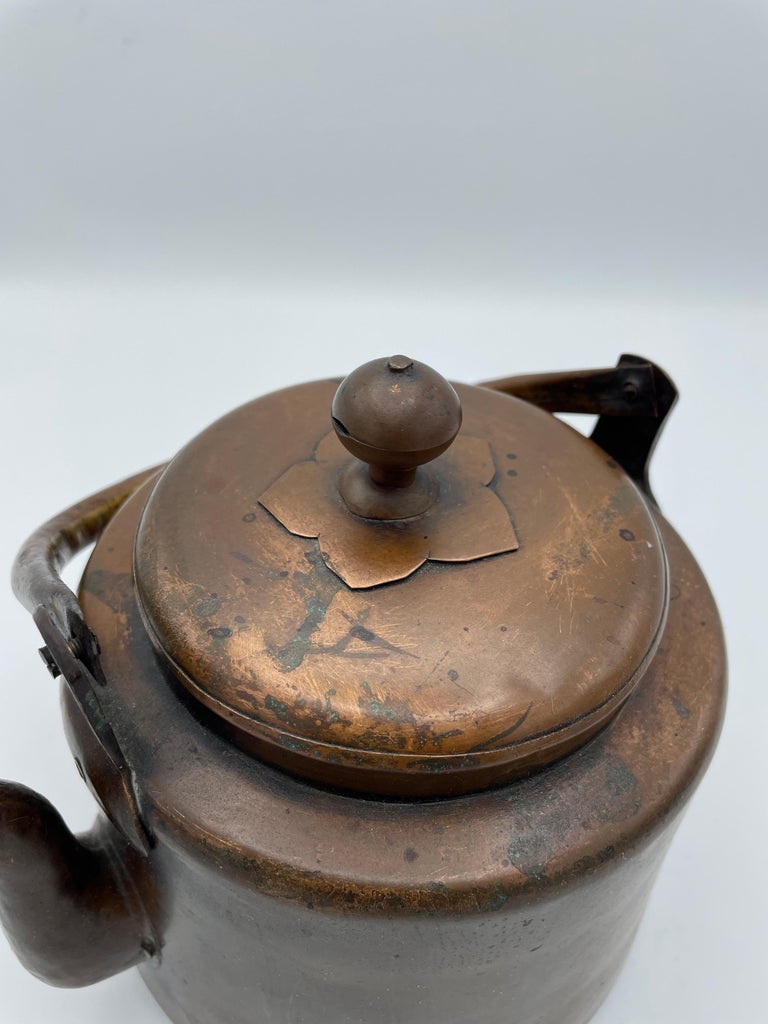 Antique Japanese Pitcher 'Yakan' with Copper 1920s for Tea Ceremony For ...