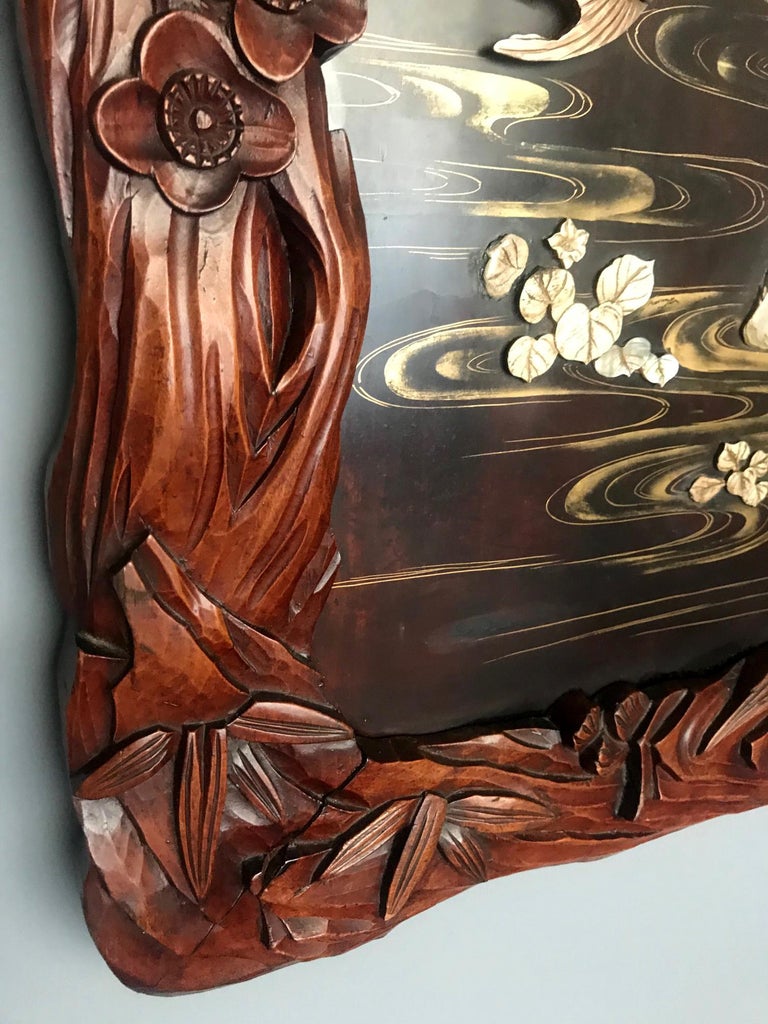 Antique Japanese Shibayama Lacquer Panel Meiji Period at 1stDibs ...
