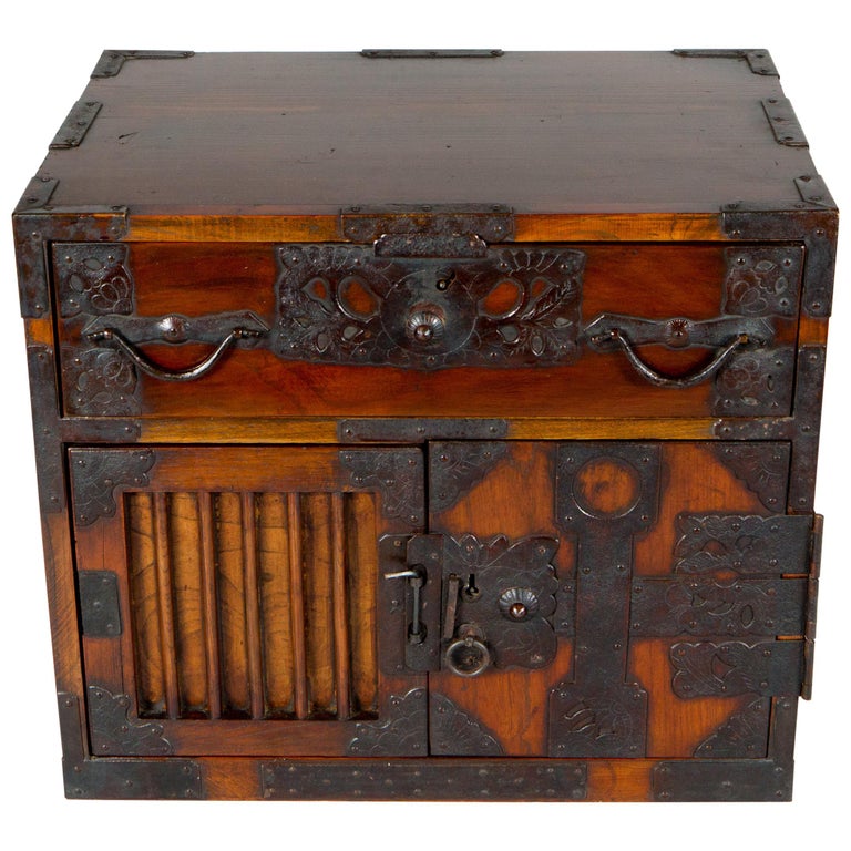 Antique Japanese Small Tansu Chest at 1stDibs