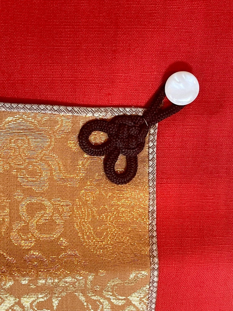 Antique Japanese Textile Art Campaign Jacket Jinbaori with Mon For Sale ...