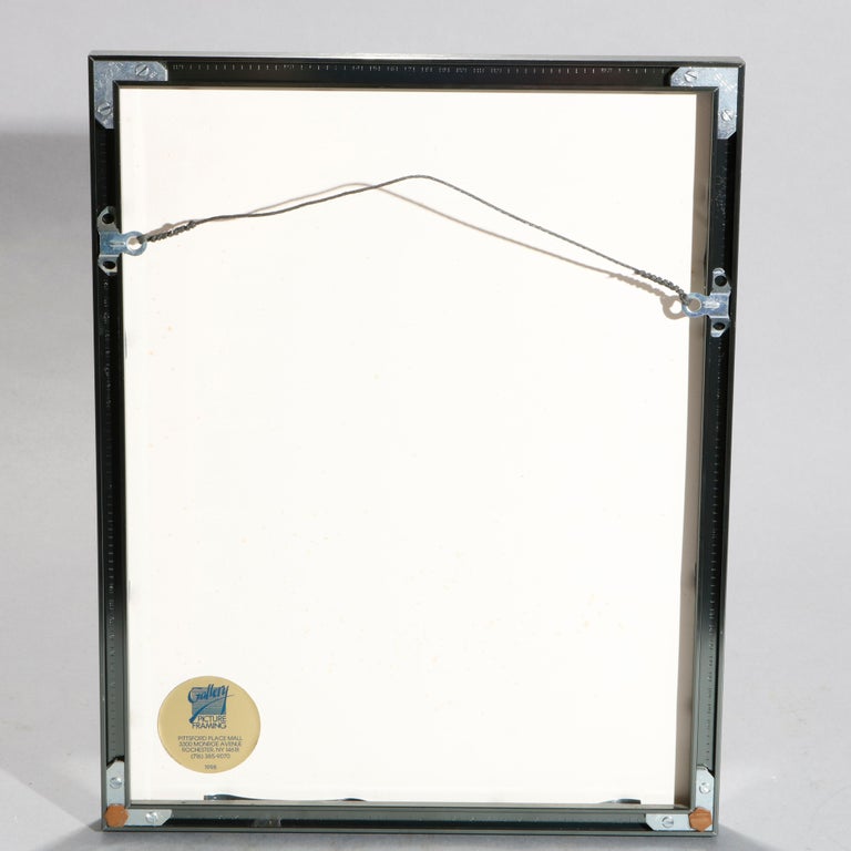 Japanese Woodblock Style Watercolor Painting of Wiseman, Signed, 20th ...