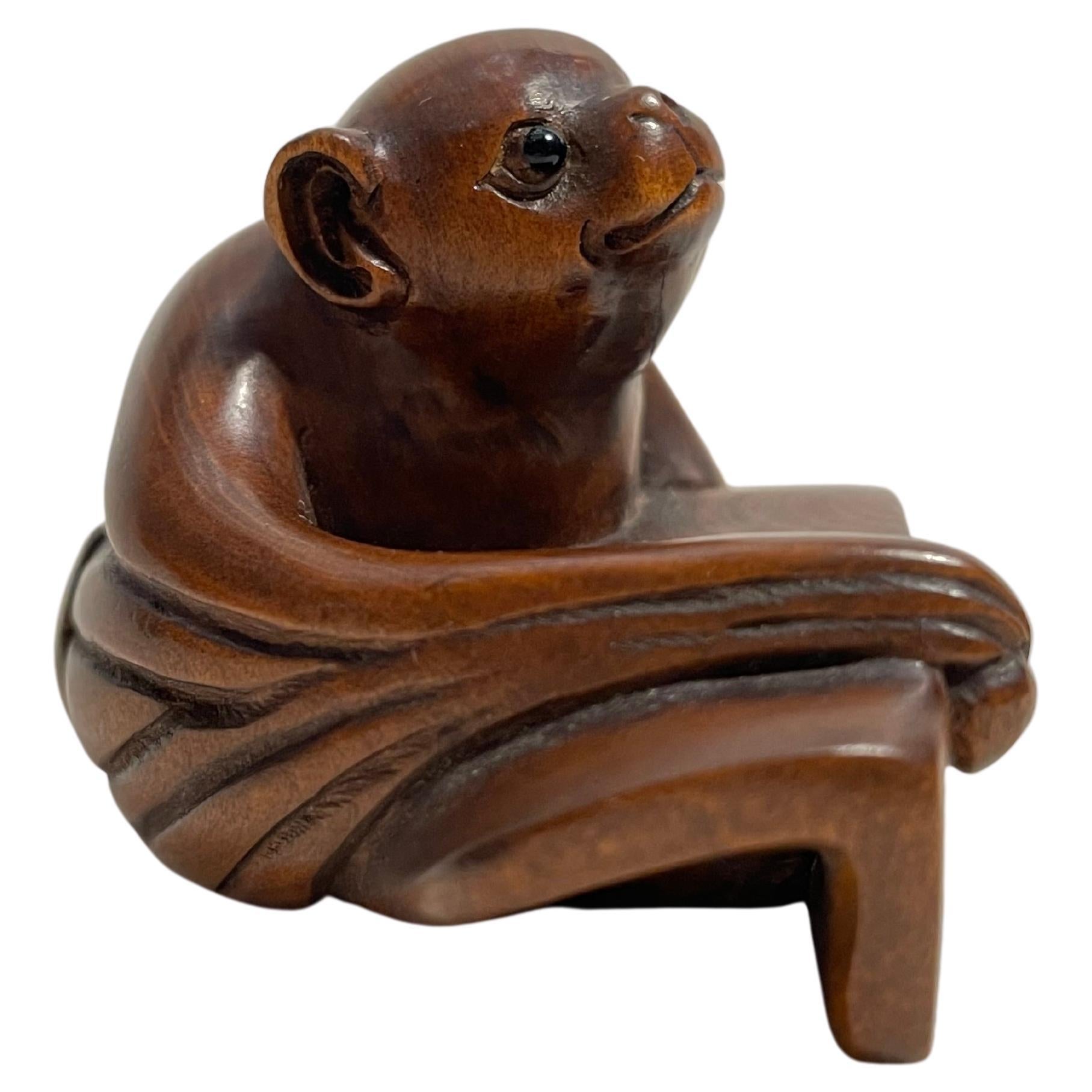 Antique Japanese Wooden Netsuke ' Duck ' 1950s Showa Era For Sale at ...