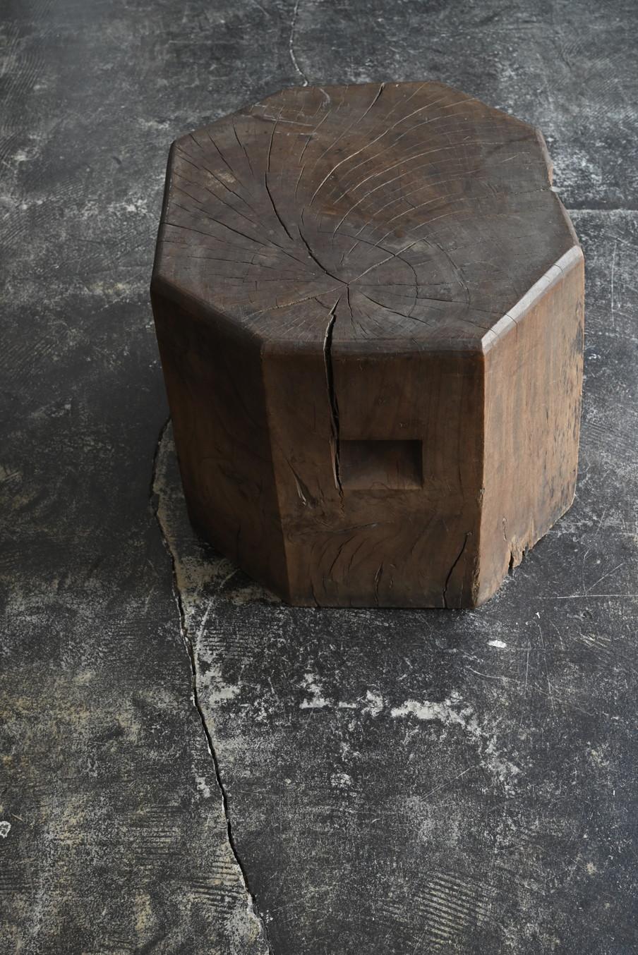Antique Japanese wooden octagonal stool/20th century/Display stand For ...