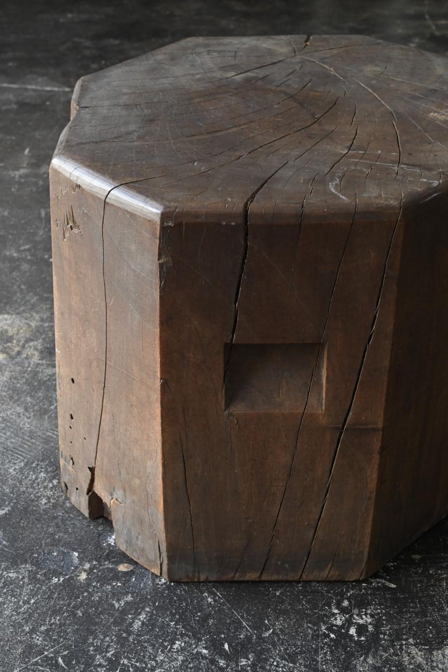 Antique Japanese wooden octagonal stool/20th century/Display stand For ...