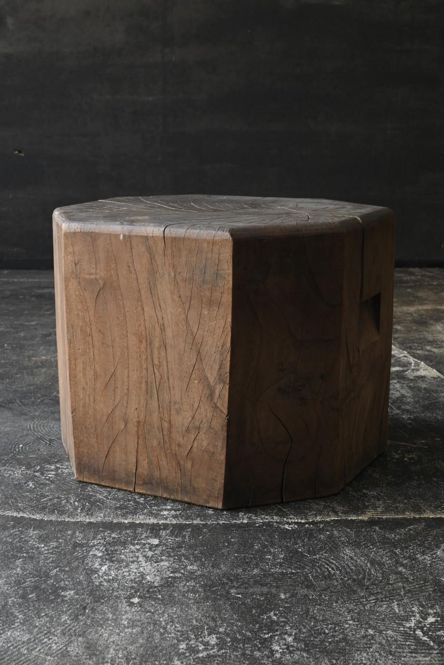 Antique Japanese wooden octagonal stool/20th century/Display stand For ...