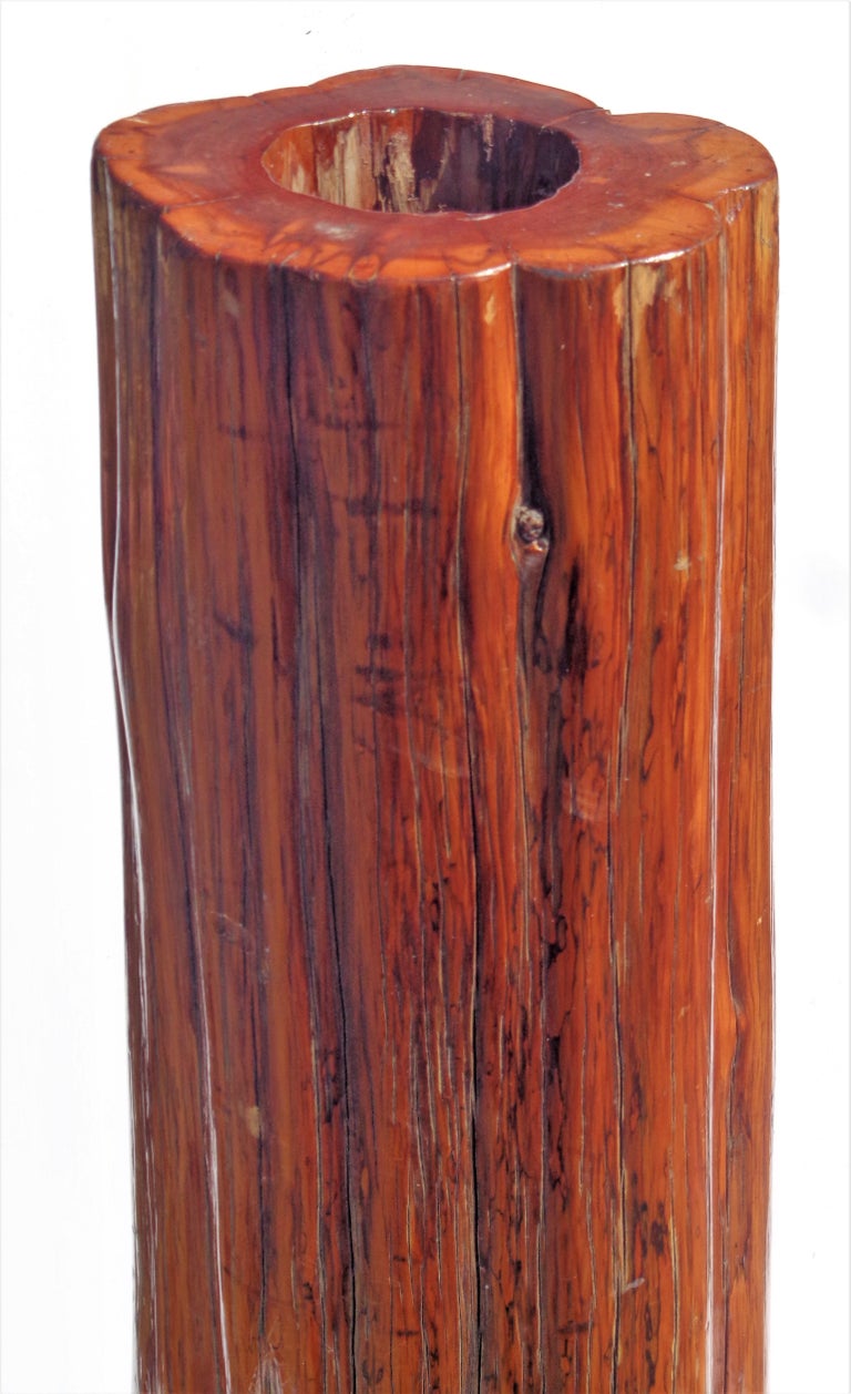 Antique Japanese Yew Wood Tree Trunk Ikebana Vase Planter For Sale at ...