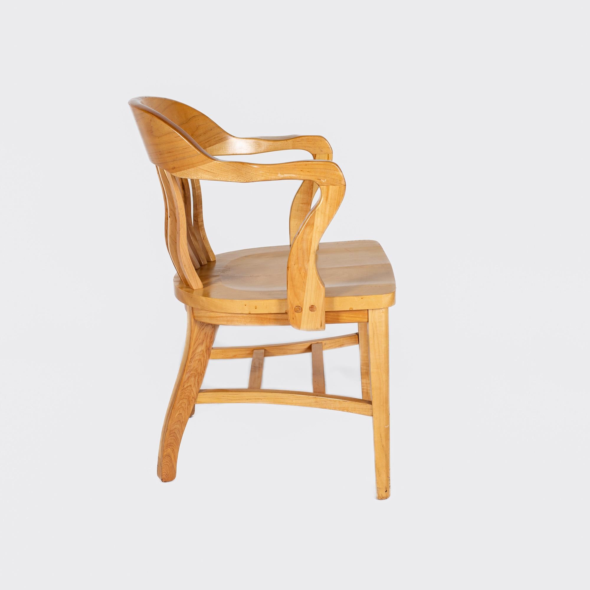 Antique Jasper Seating Wooden Armchair For Sale at 1stDibs