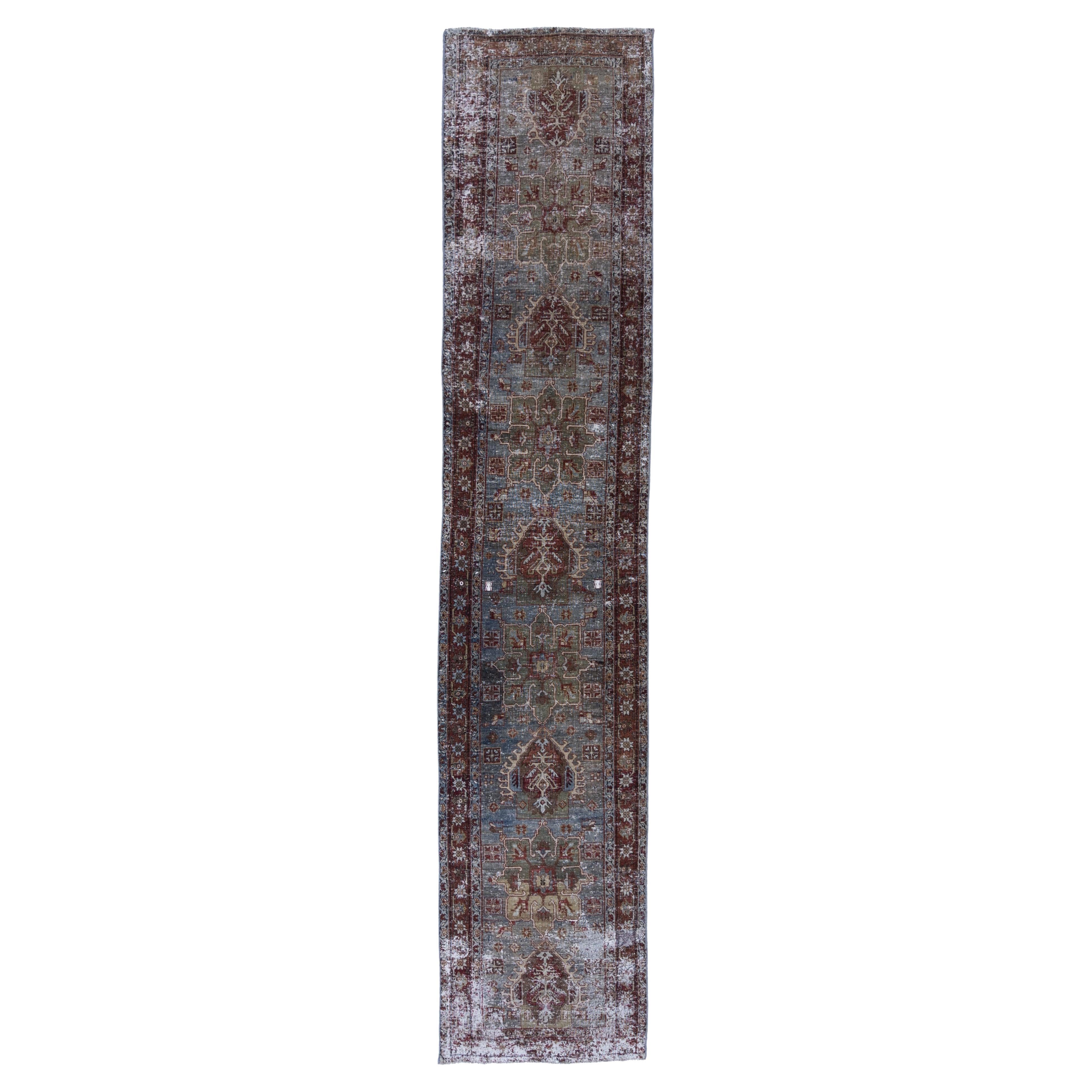 Antique Jewel Toned Persian Runner For Sale at 1stDibs