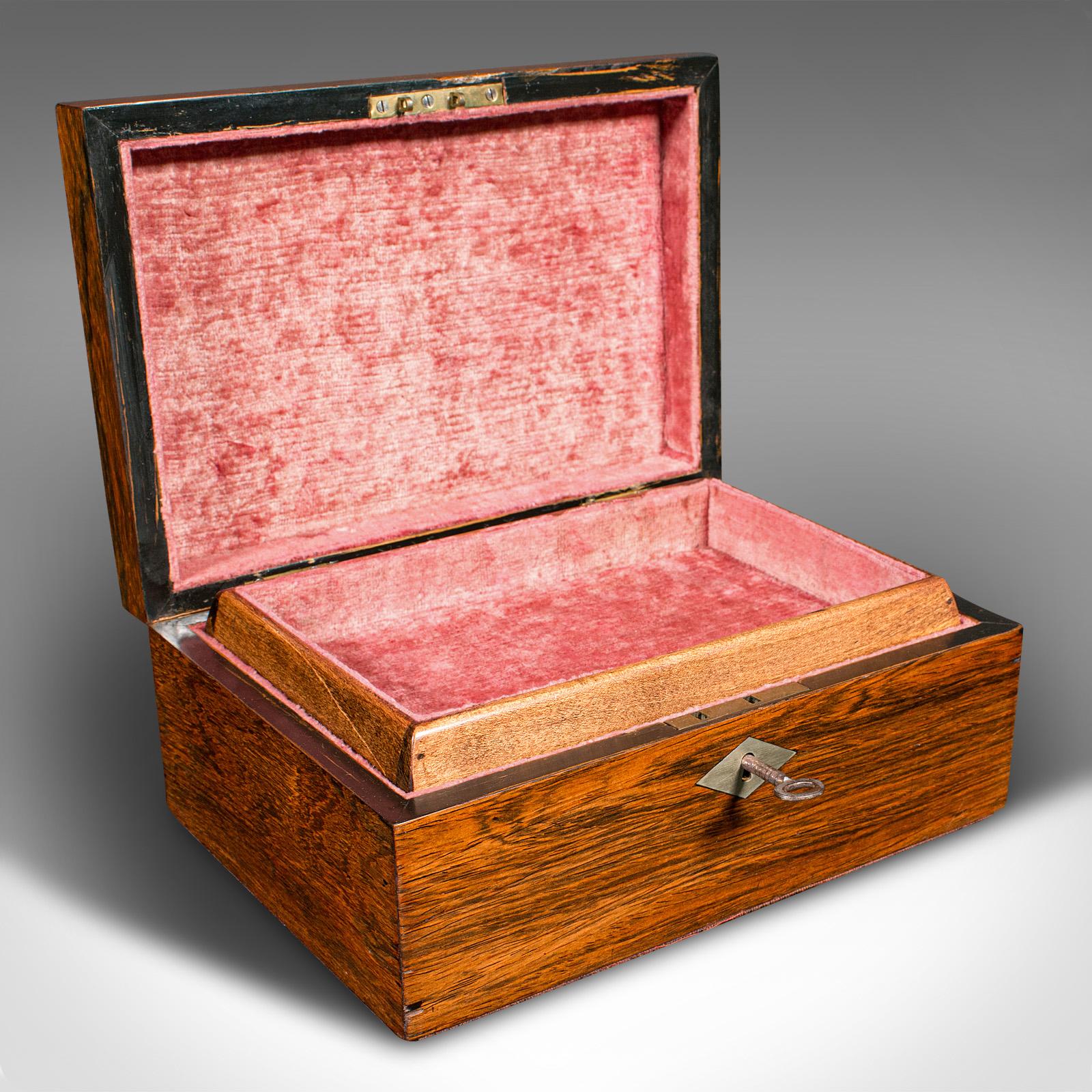 Antique Jewellery Box, English, Decorative, Keepsake, Inlaid, Victorian ...