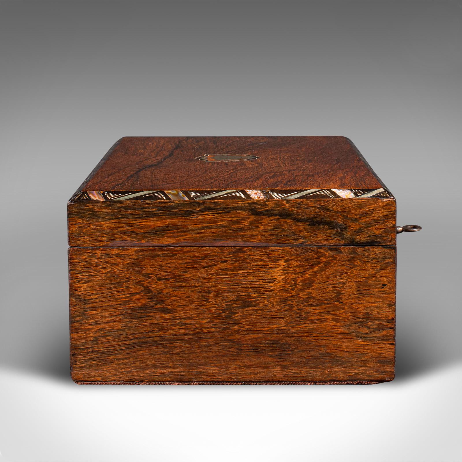 Antique Jewellery Box, English, Decorative, Keepsake, Inlaid, Victorian ...