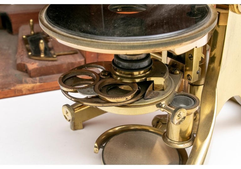 Antique J.Swift and Sons Brass Presentation Challenge Microscope and ...