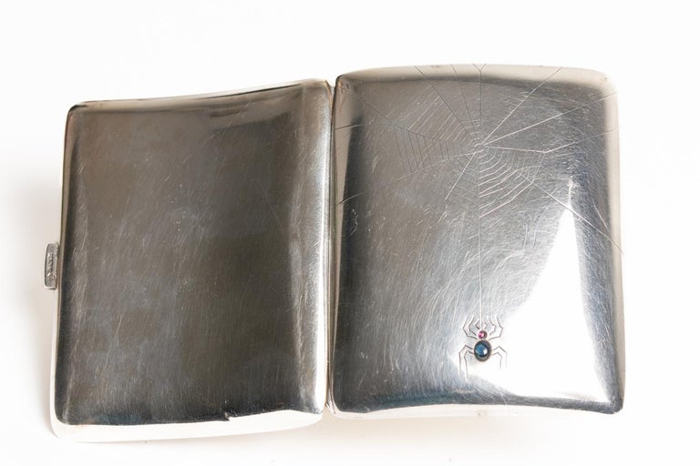Jugendstil Austrian Sterling Silver Cigarette Case For Sale at 1stDibs