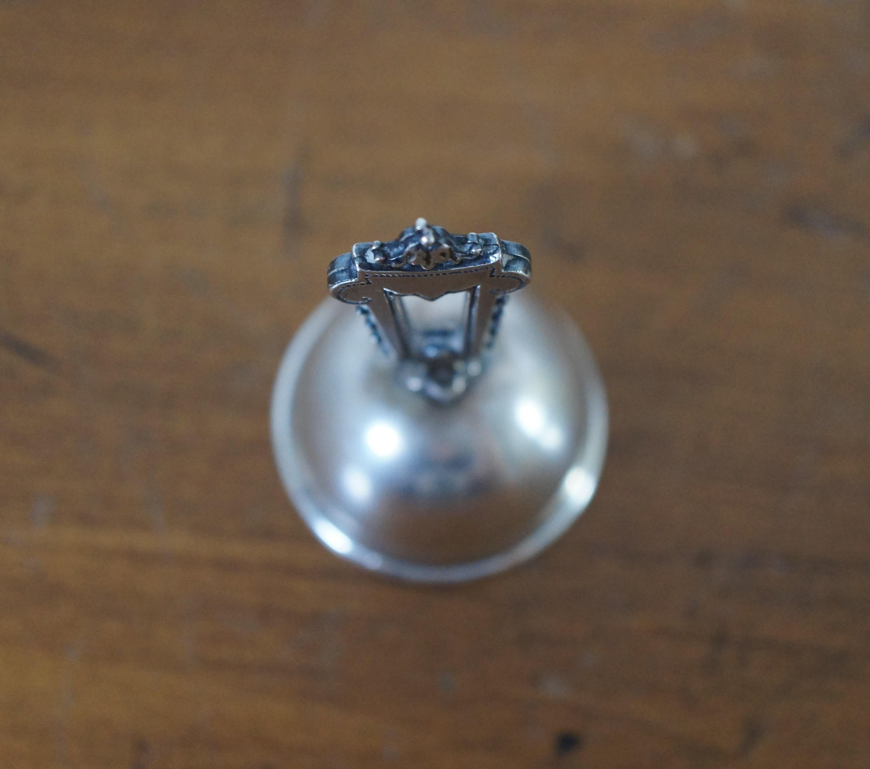 Antique JWR Sterling Silver .925 Dinner Table Butler Service Call Bell ...