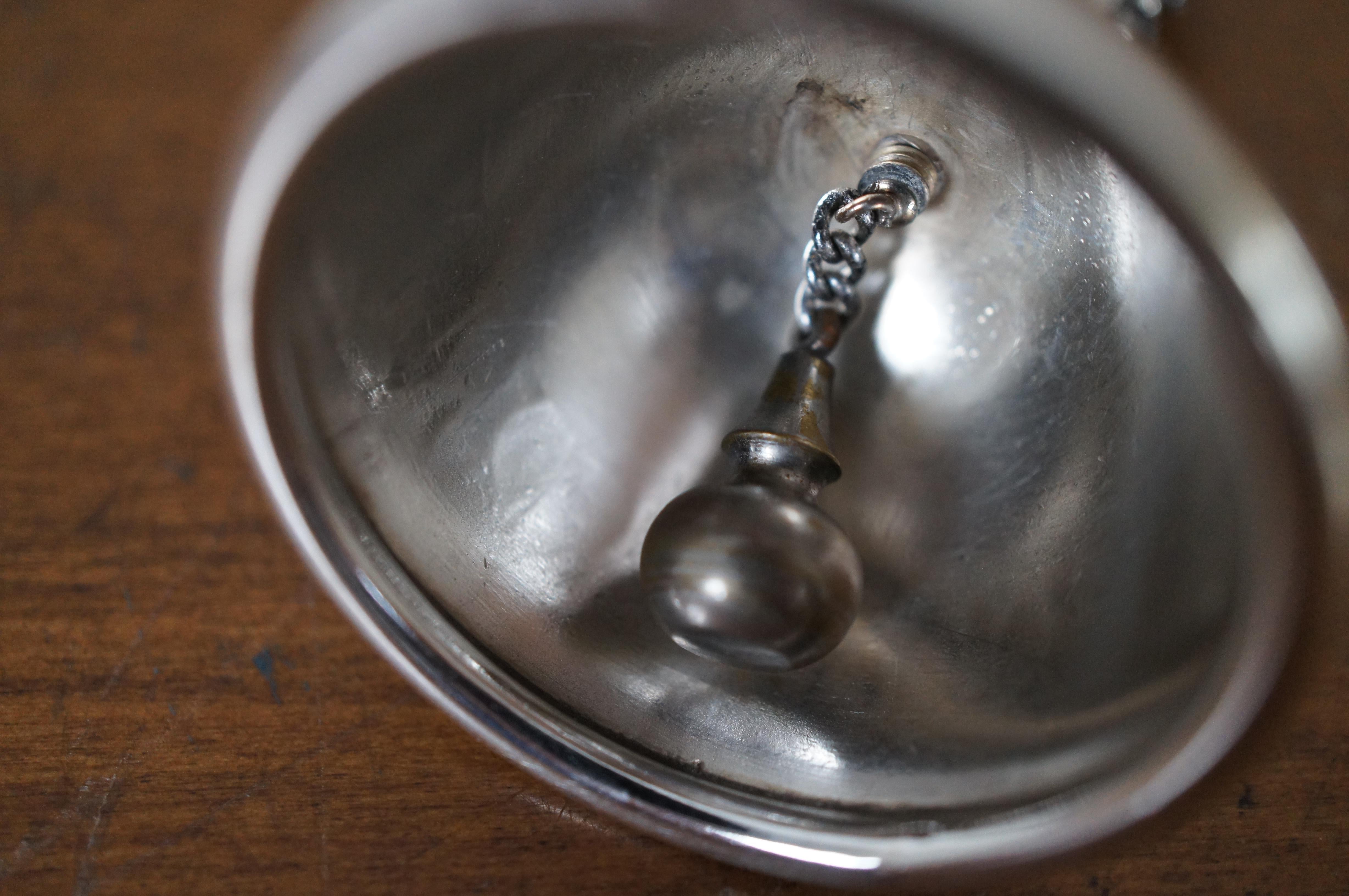 Antique JWR Sterling Silver .925 Dinner Table Butler Service Call Bell ...