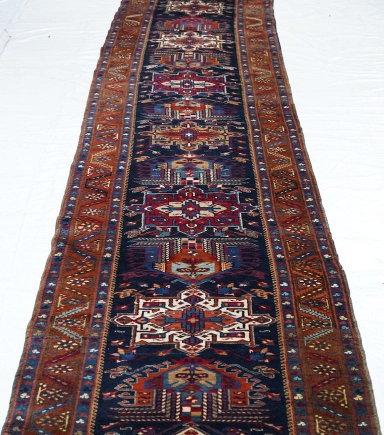 Antique Karajeh Heriz Runner For Sale at 1stDibs