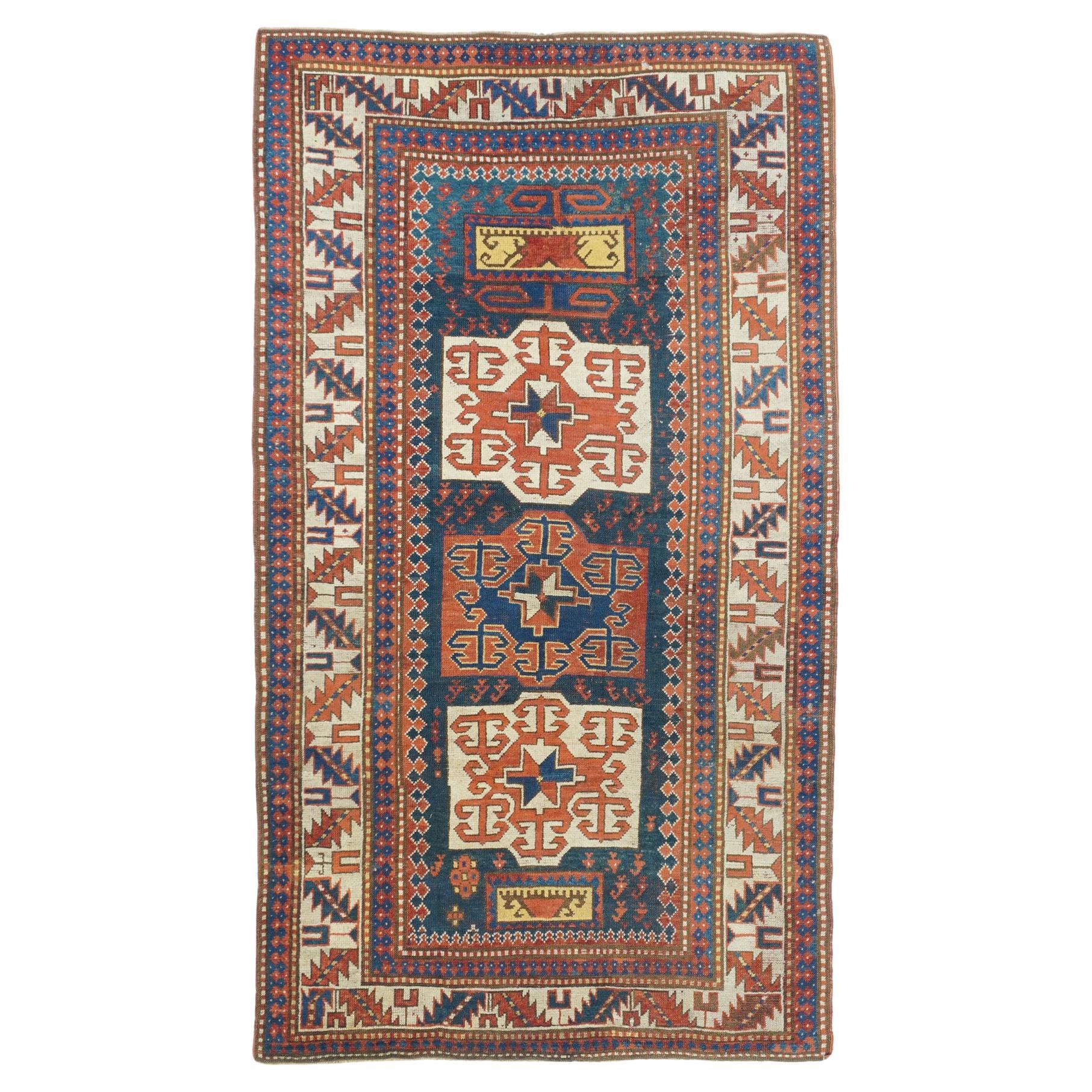 Antique Russian Kazak Rug For Sale at 1stDibs