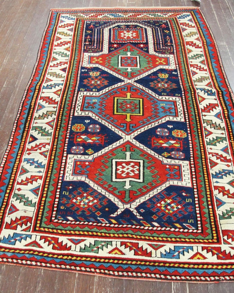 Antique Kazak Rug, Caucuses For Sale at 1stDibs