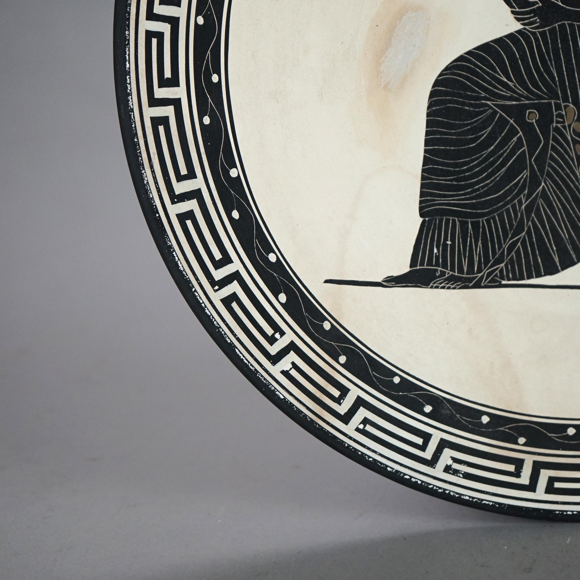Antique Keramikos Neoclassical Pottery Charger with a Classical Woman ...
