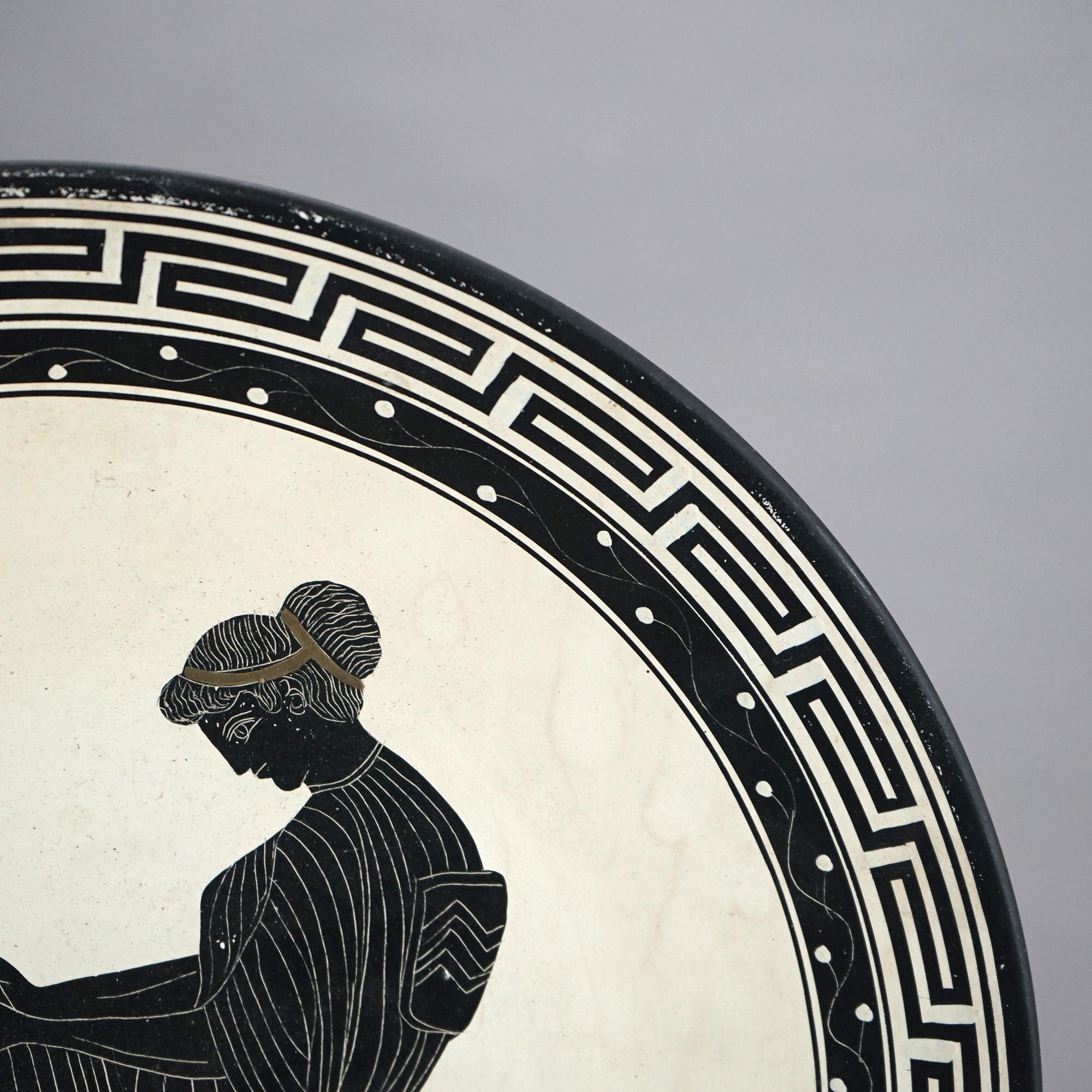 Antique Keramikos Neoclassical Pottery Charger with a Classical Woman ...
