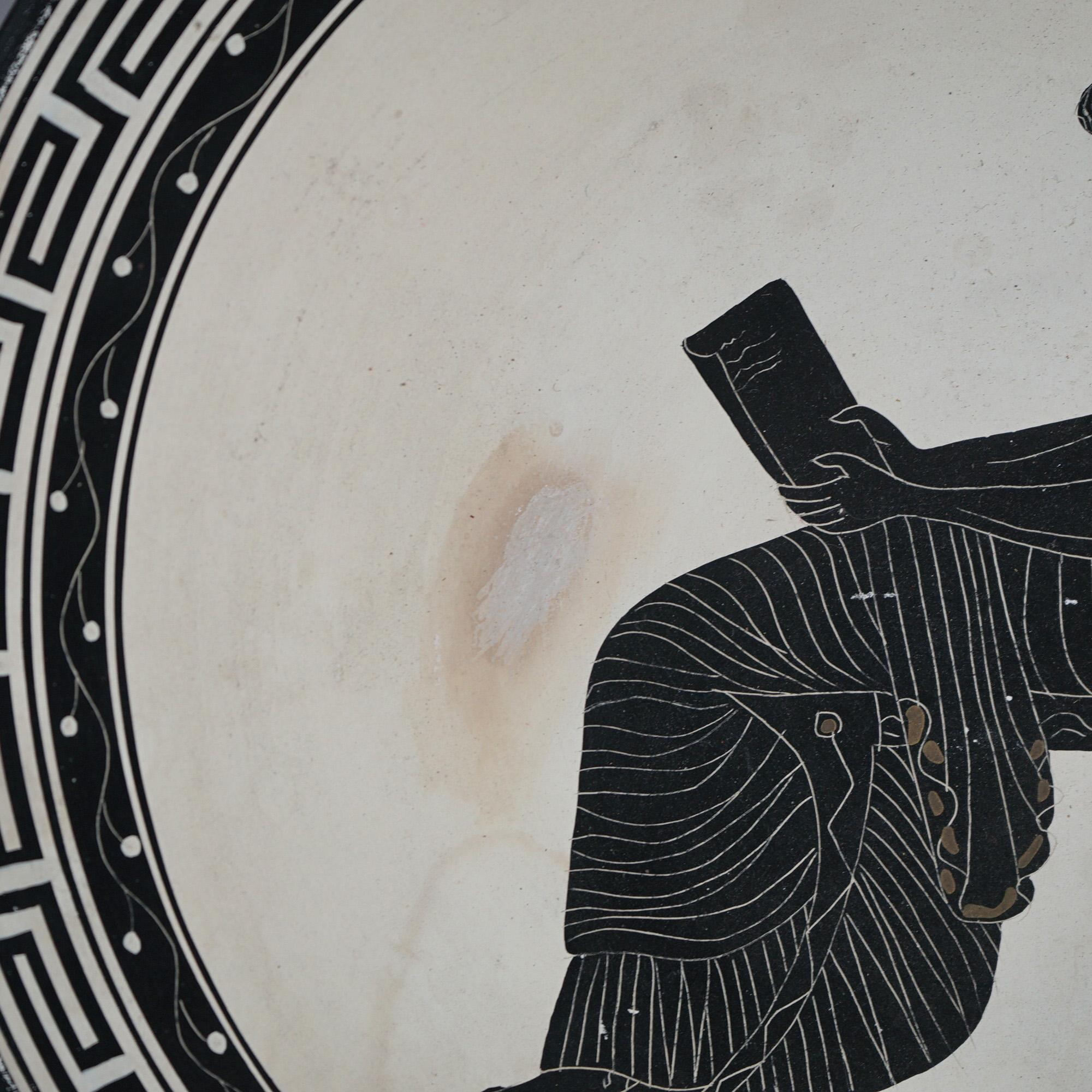 Antique Keramikos Neoclassical Pottery Charger with a Classical Woman ...