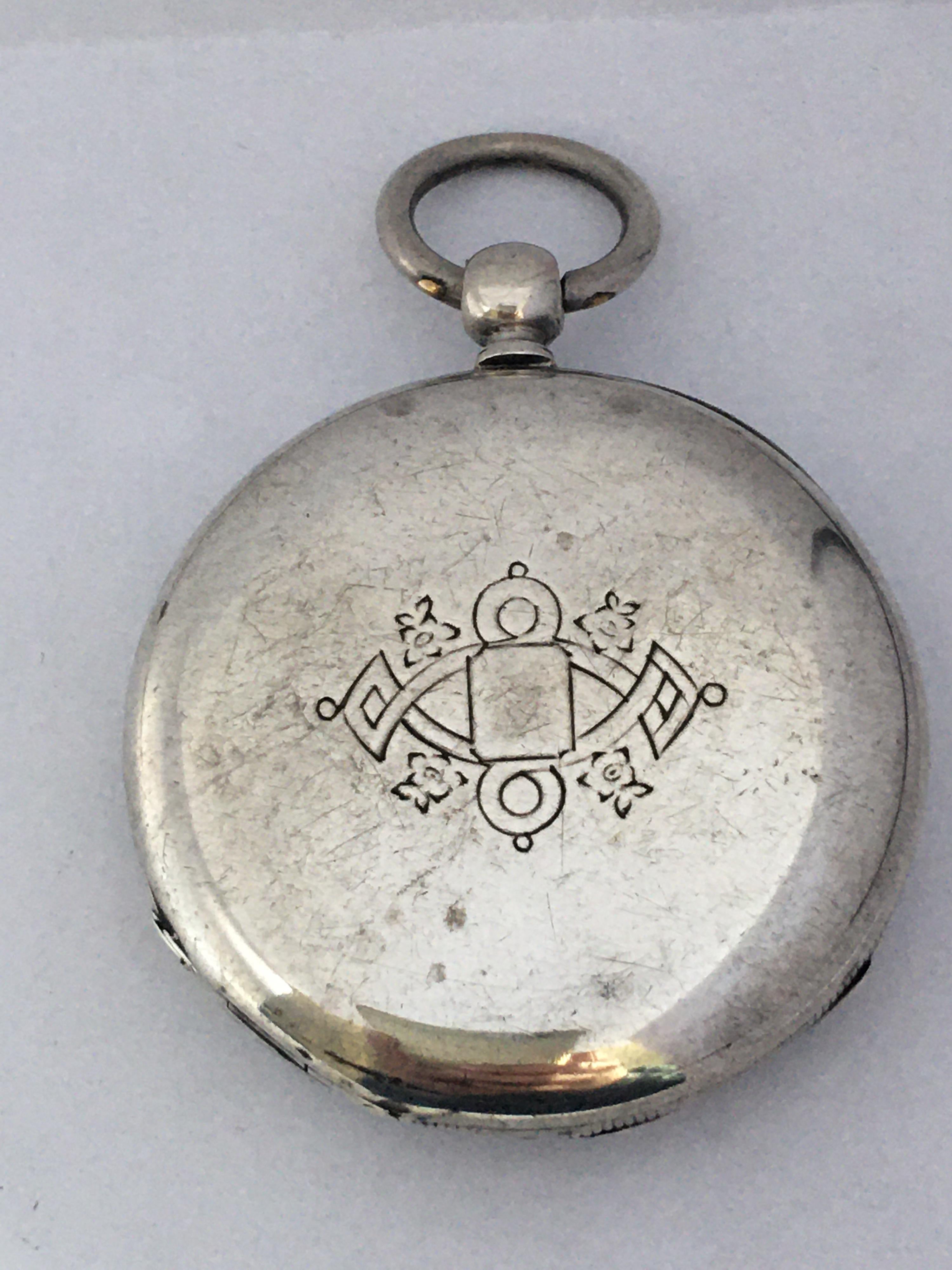 Antique Key-Winding Silver Pocket Watch at 1stDibs
