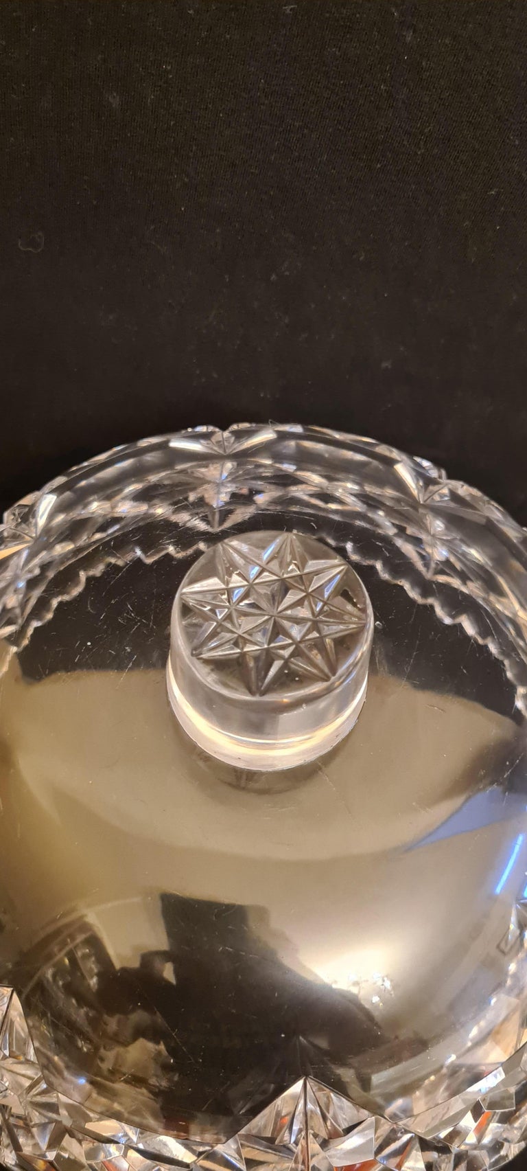 Antique large American brilliant Cut Crystal Punch Bowl by Hawkes For ...